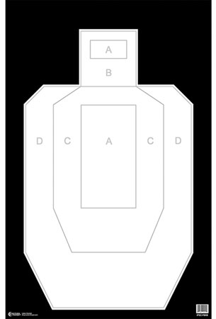 Action Target IPSCPBKB100 High Visibility IPSC/USPSA Silhouette Heavy ...