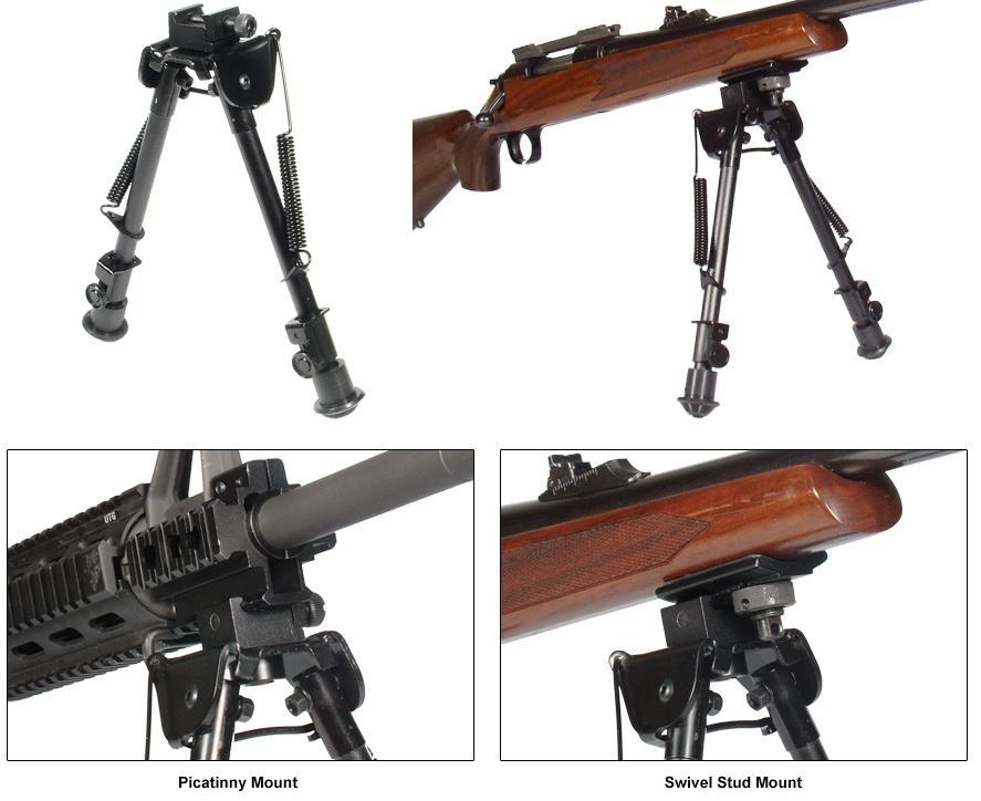 Leapers Tactical Op Bipod Tactical/Sniper Profile Adjustable Height - 8 ...