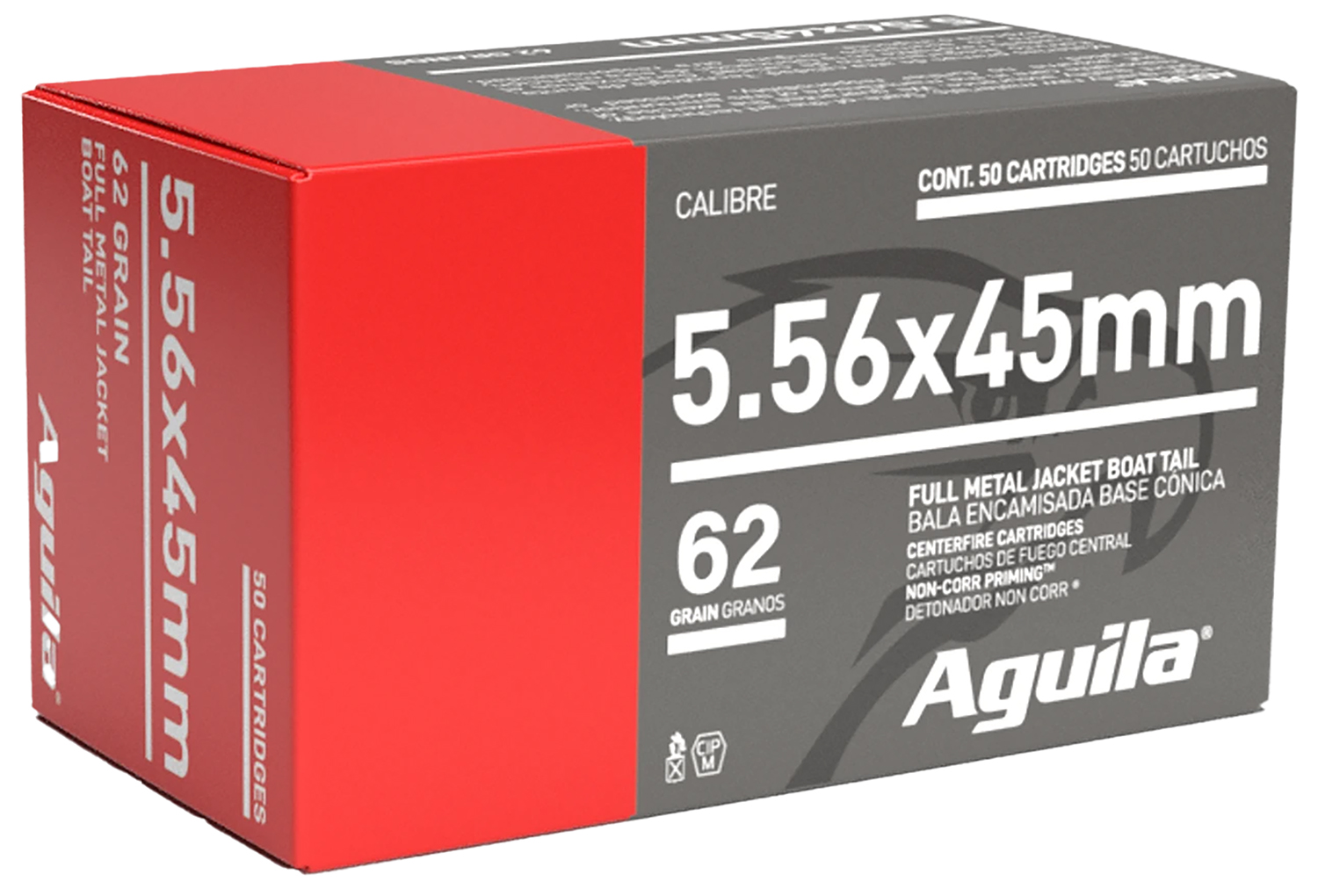 Aguila 1E556110 Target & Range Rifle 5.56x45mm NATO 62gr Full Metal ...
