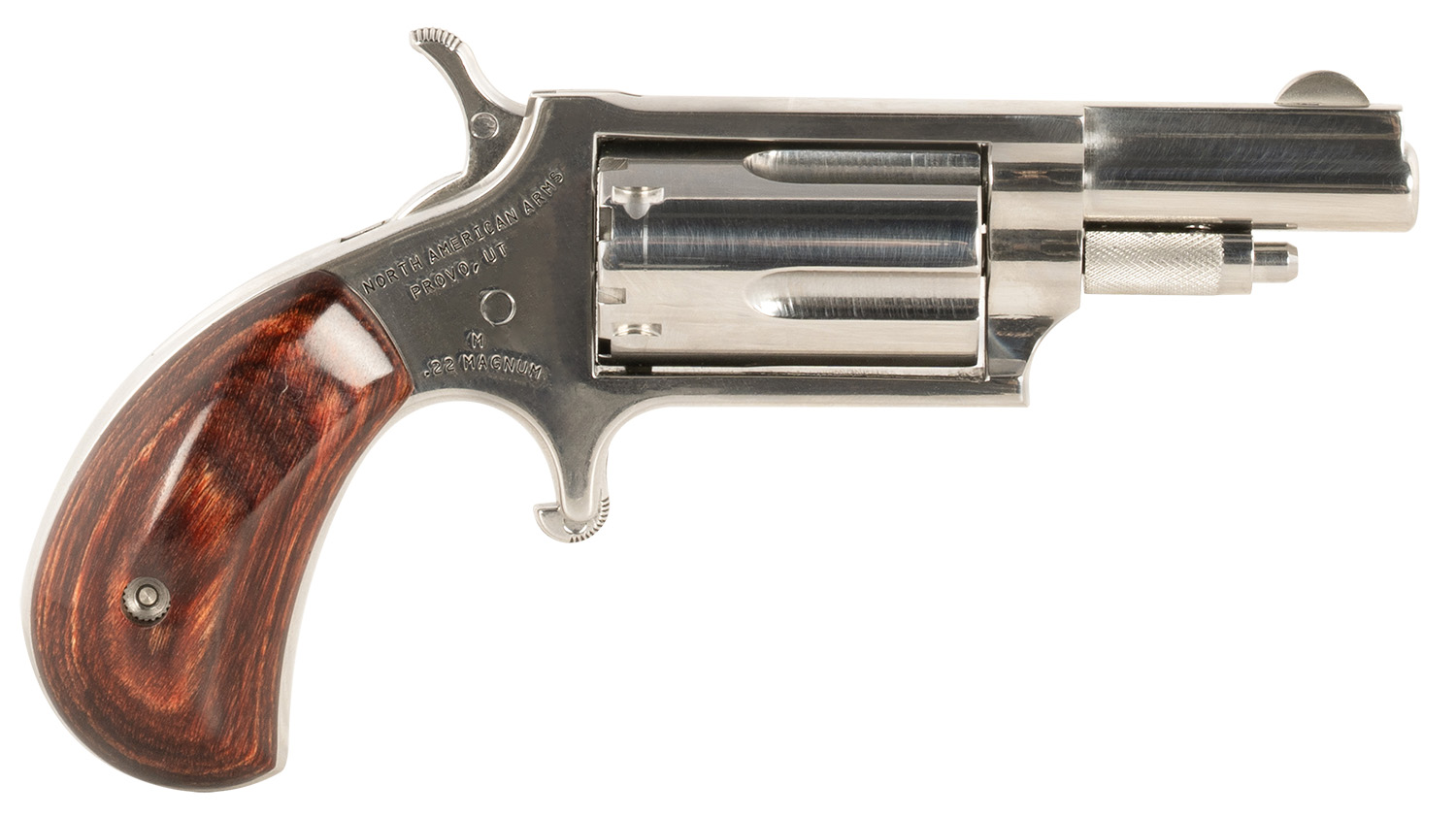 North American Arms 22MDLX LDLX 22 Mag 5 Shot 1.13" Polished Stainless ...